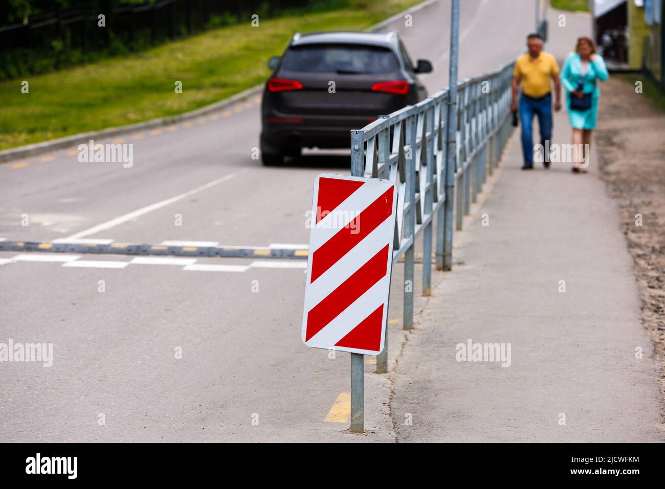 Diagonal stripe sign hi-res stock photography and images - Alamy