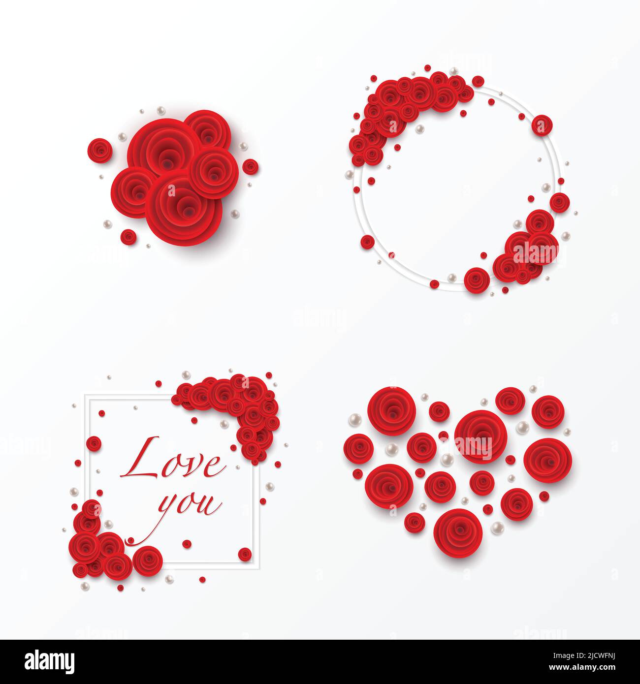 Rose top view Stock Vector Images - Alamy