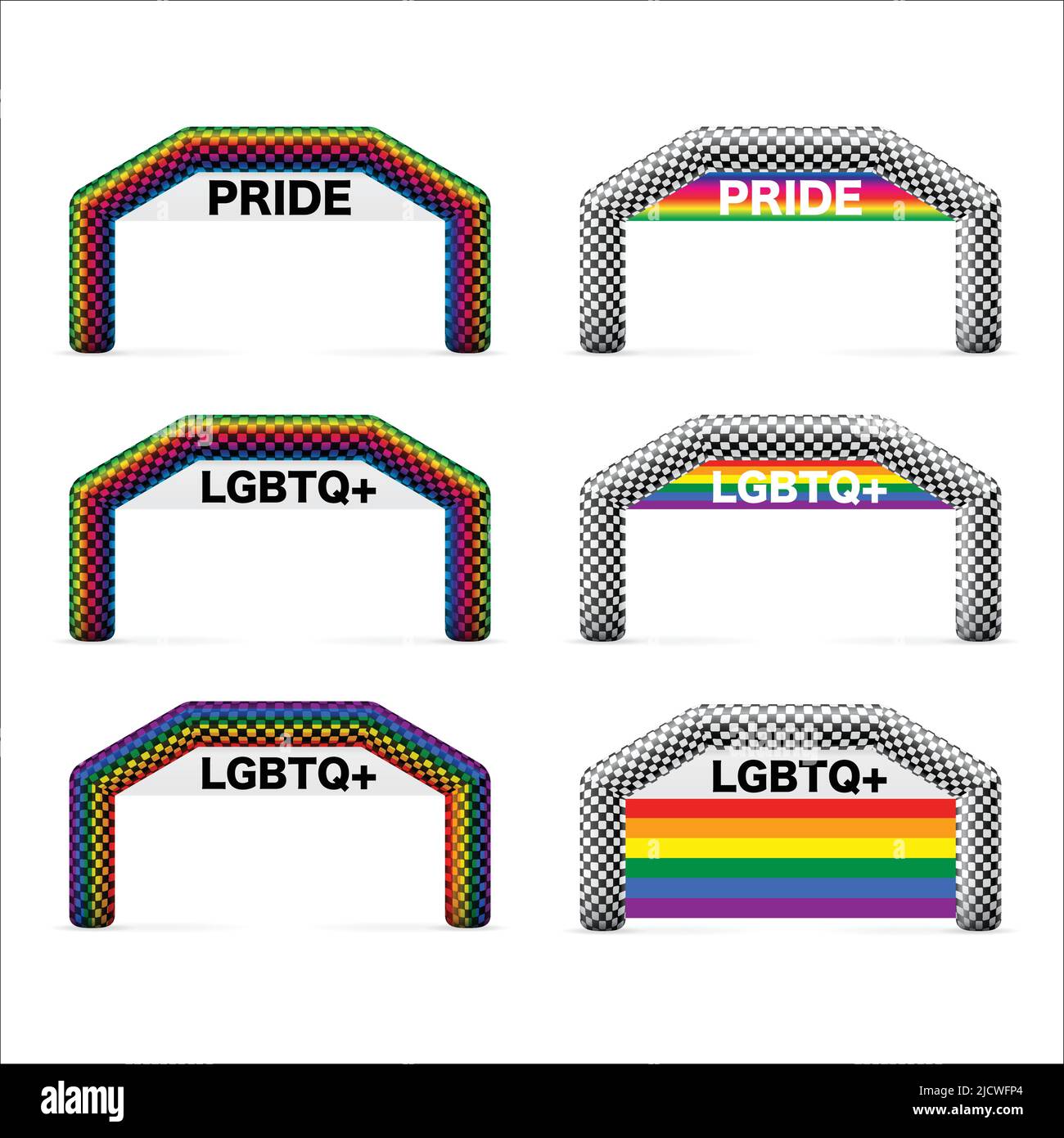 Inflatable finishing archs LGBTQ pride Stock Vector Image & Art - Alamy