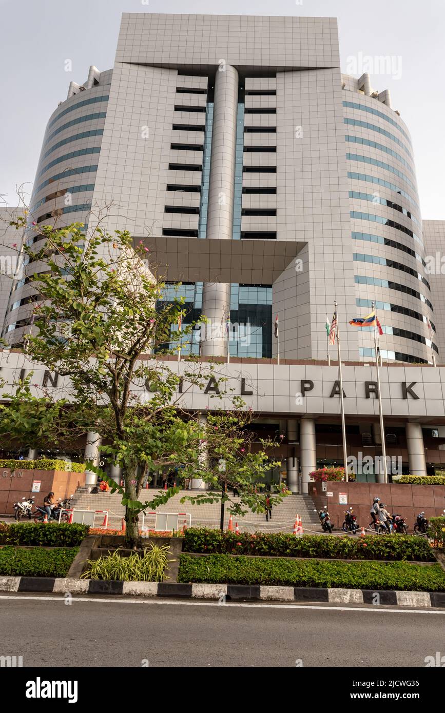 Labuan, Malaysia-June 06, 2021: View of the street in center of the ...