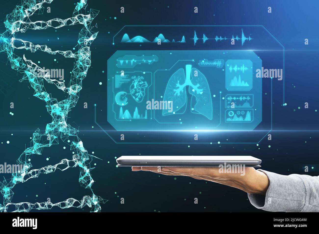 Healthcare innovation and medical technologies concept with medical ...