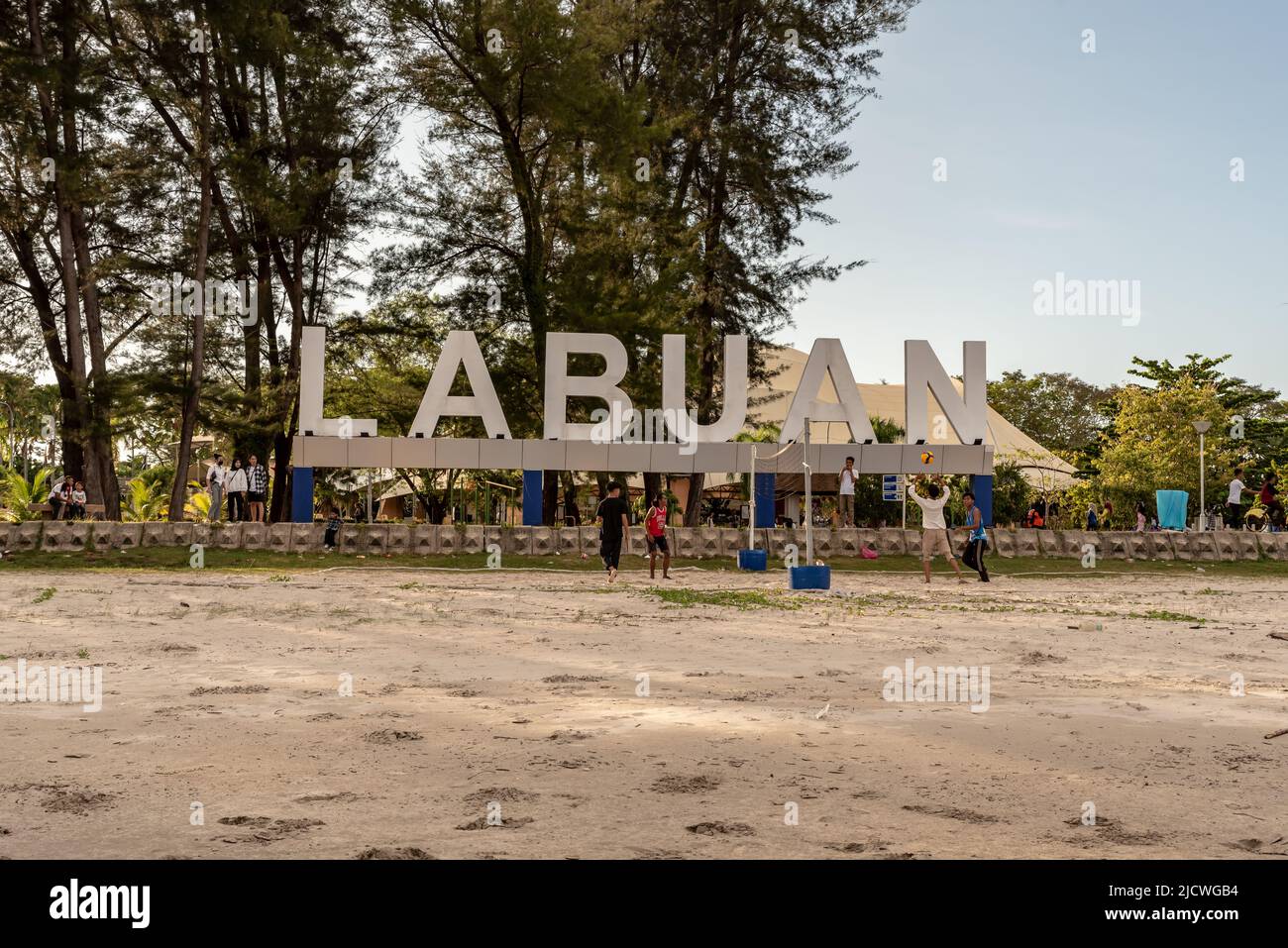 Labuan, Malaysia-June 08, 2021: People playing Volleyball in main ...