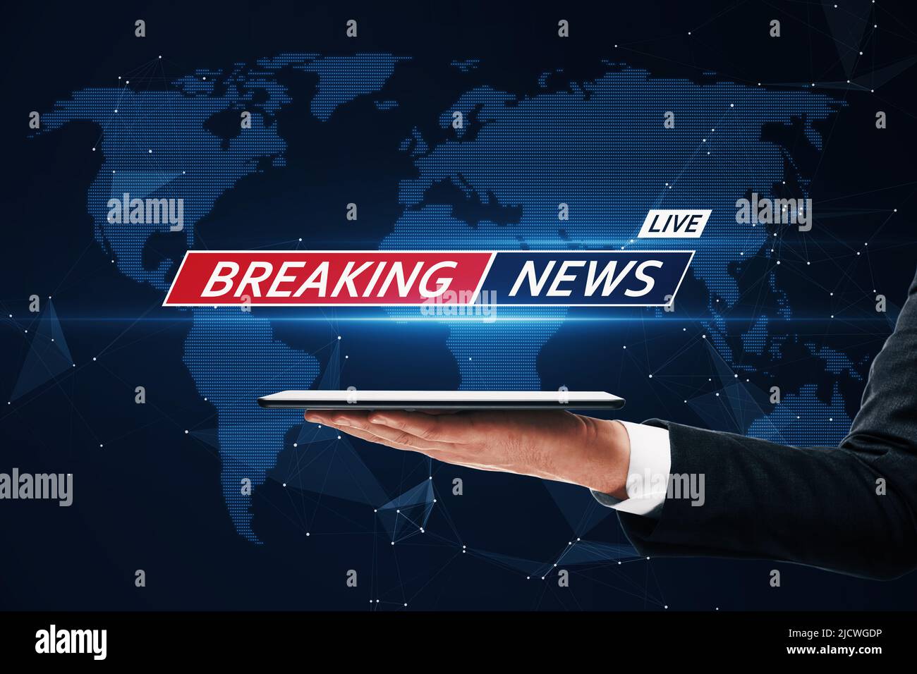 Breaking news live template hi-res stock photography and images - Alamy