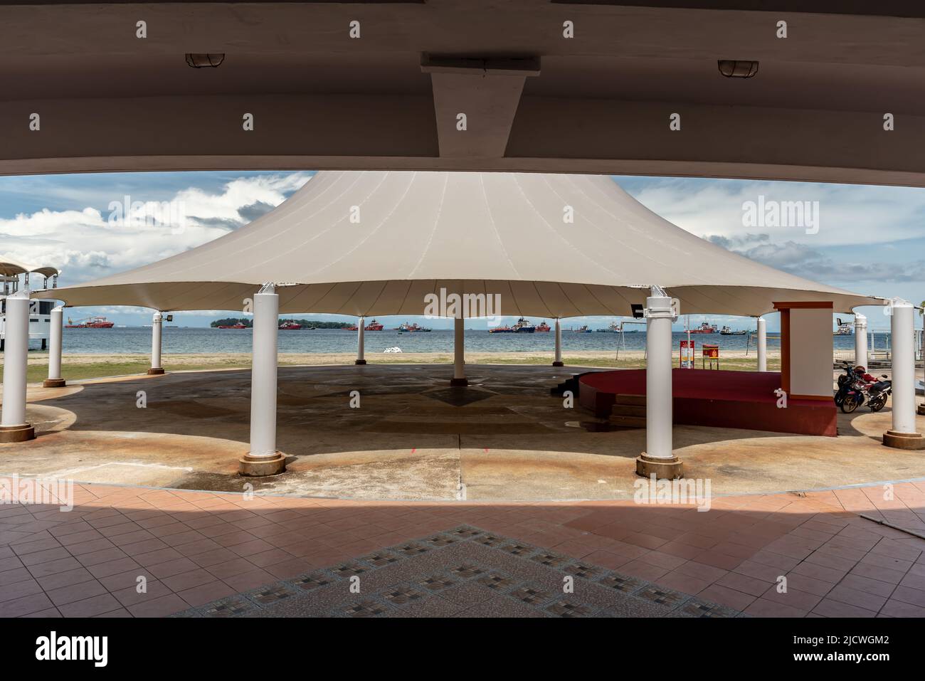 Labuan, Malaysia-June 09, 2021: View of the Labuan International sea ...