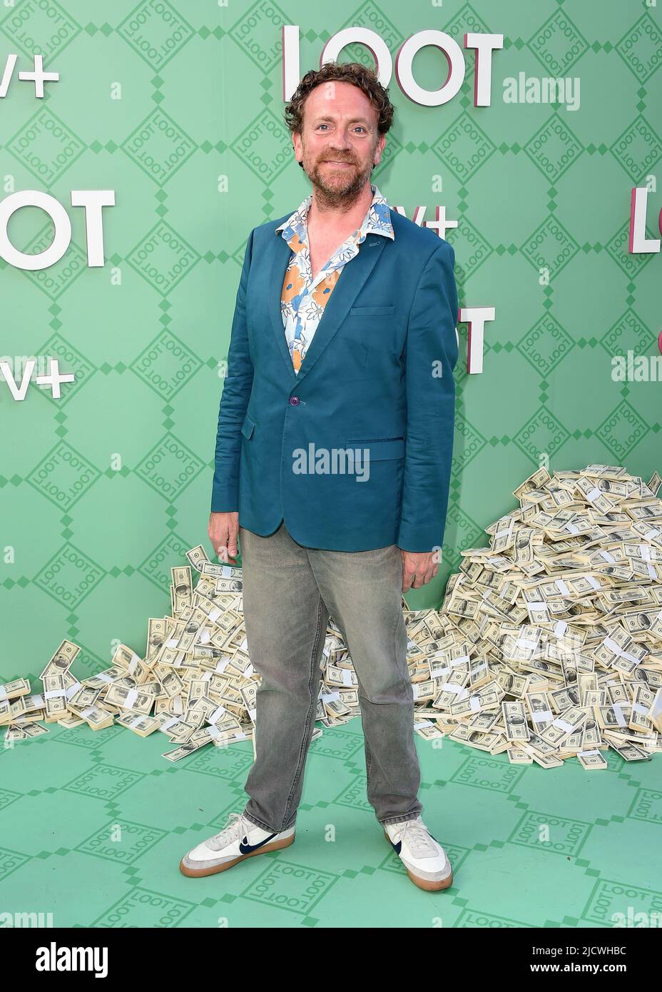 Los Angeles, California, 15 June 2022 - Drew Droege walking on the red ...