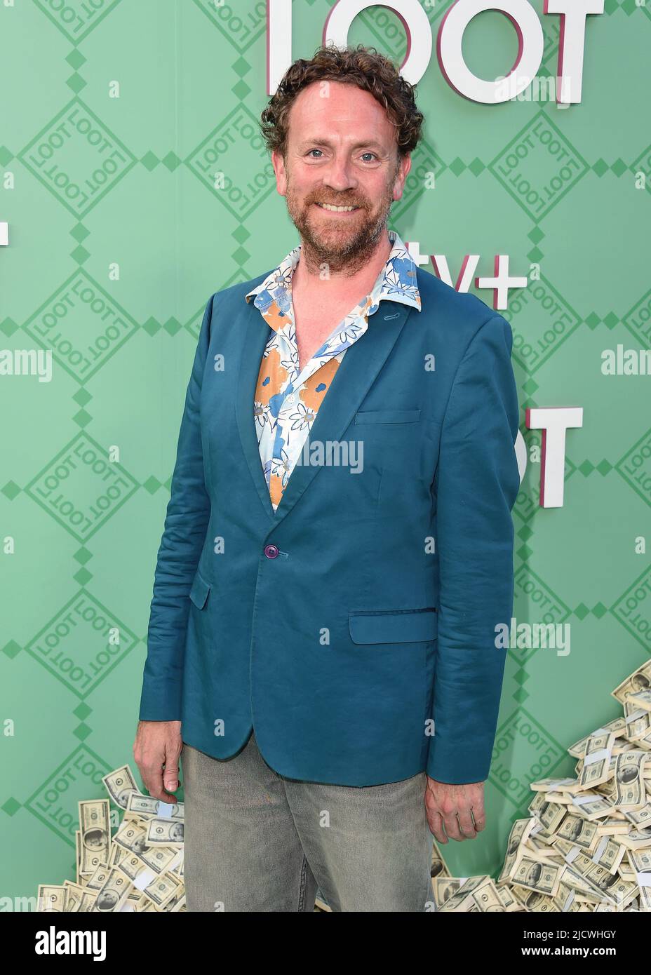 Los Angeles, California, 15 June 2022 - Drew Droege walking on the red ...