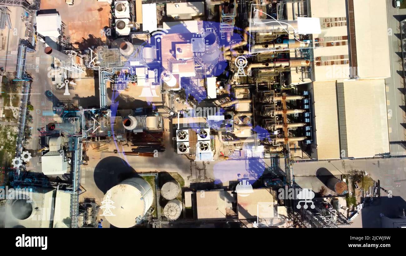 Smart factory concept. Communication network. INDUSTRY4.0 Stock Photo ...