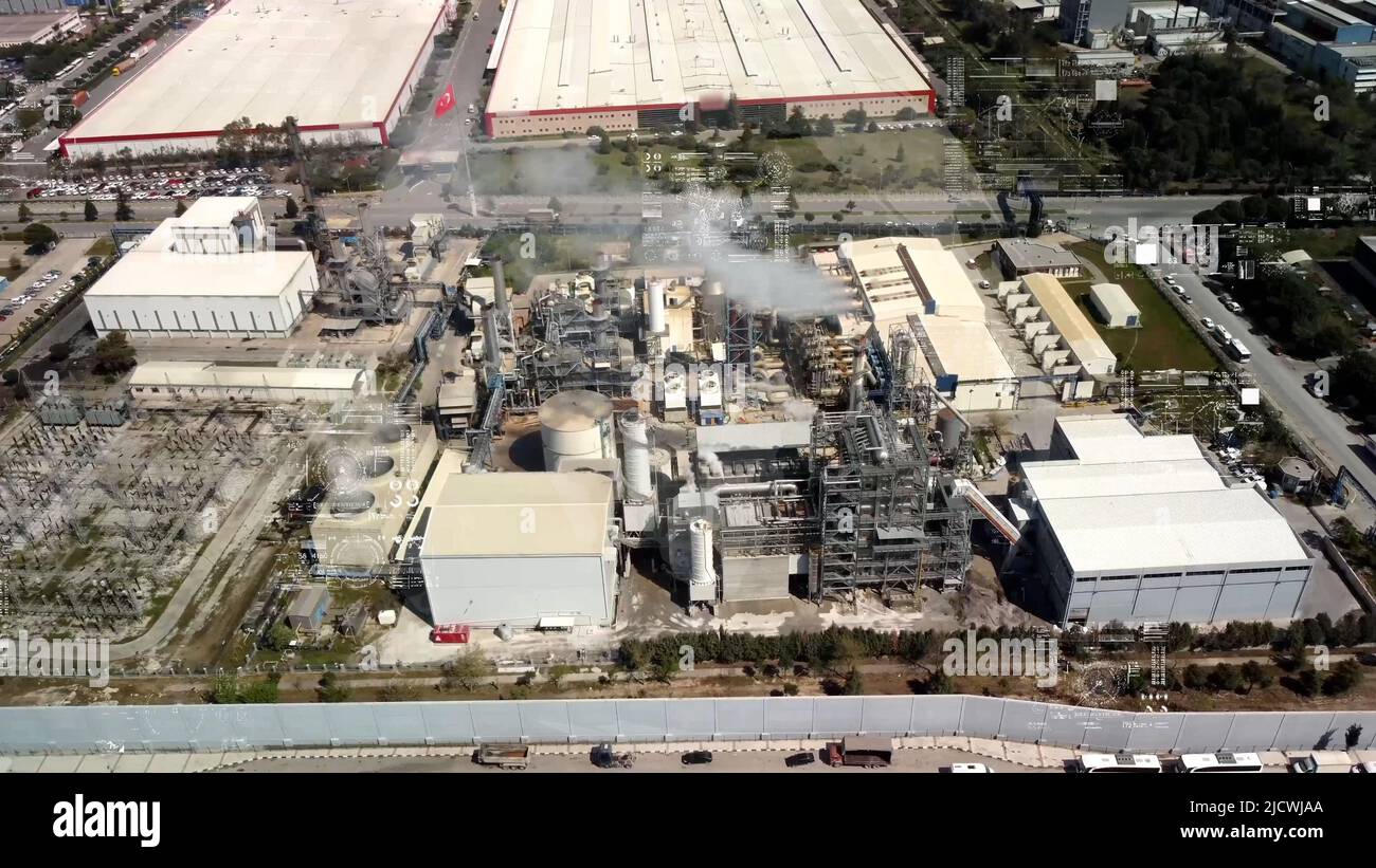 Smart factory concept. Communication network. INDUSTRY4.0 Stock Photo ...