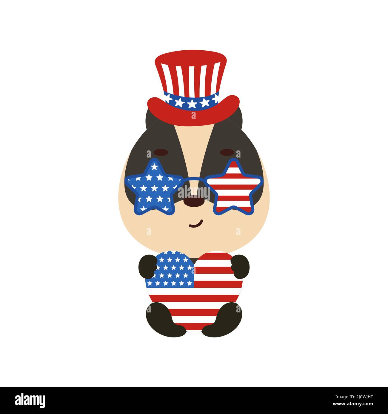 Badger in forest Stock Vector Images - Alamy