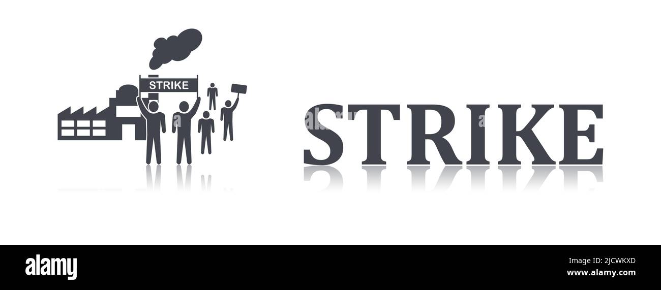 Illustration of a strike concept Stock Photo - Alamy