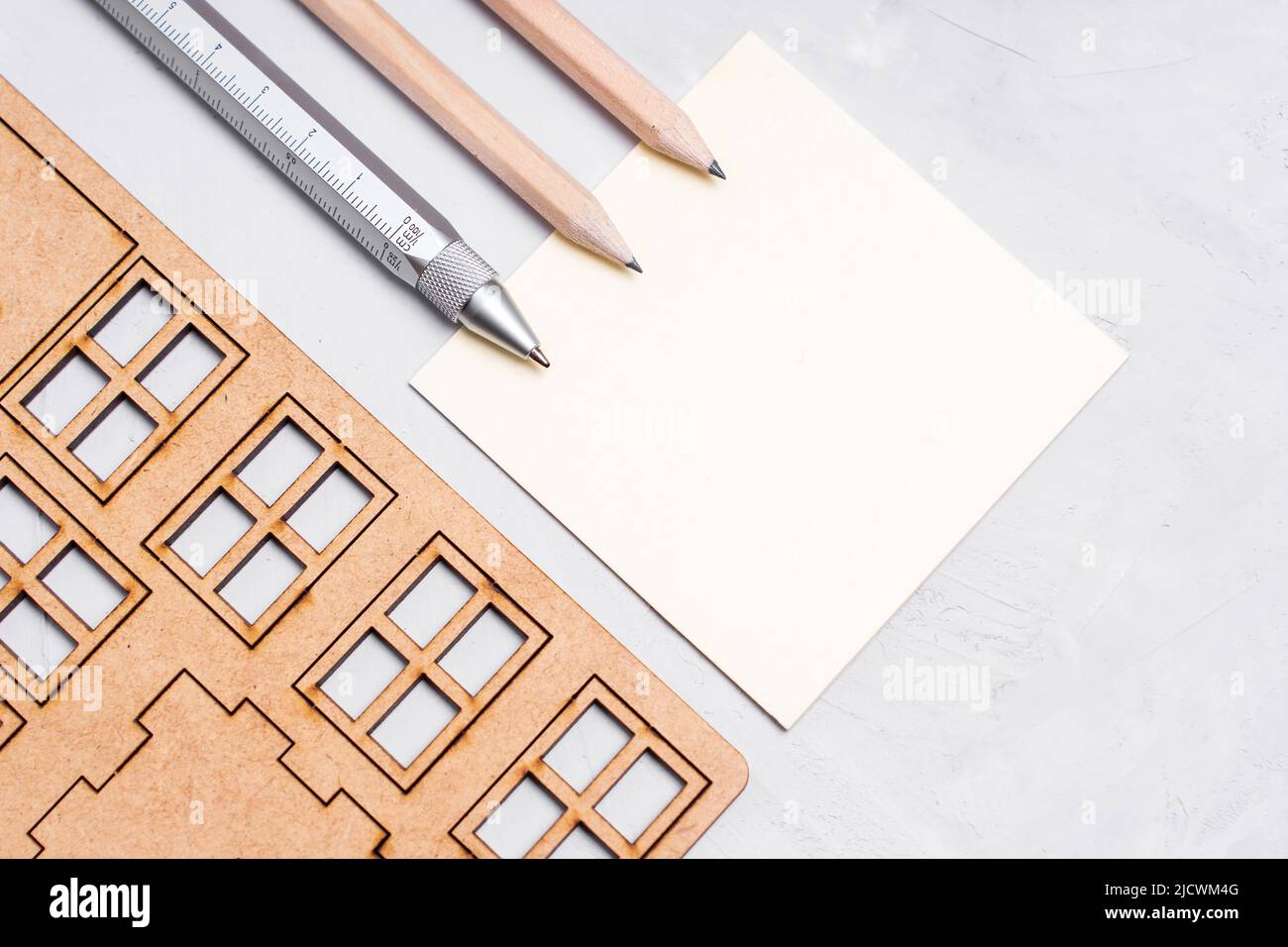 Windows replacement cost calculation background made from a flat house ...