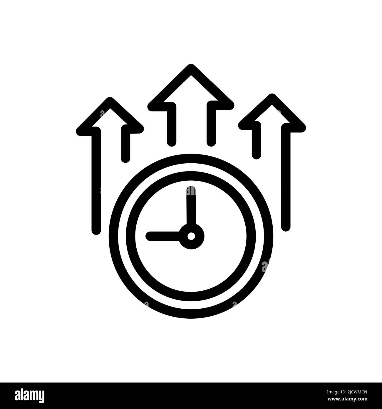 Clock vector icon. Simple clock vector icon on white background.Time ...
