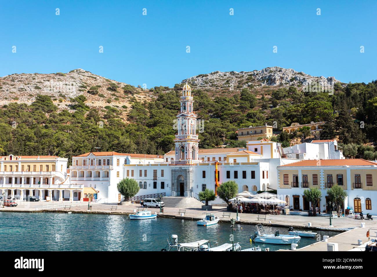 Sacred Monastery of Saint Archangel Michael the Panormitis. Symi island ...
