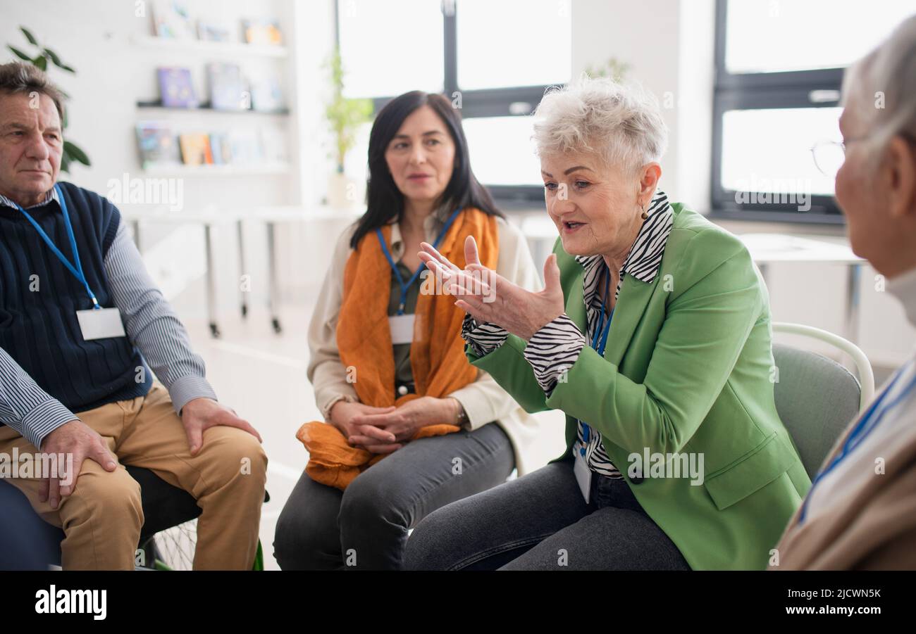 Mature woman group therapy hi-res stock photography and images - Alamy