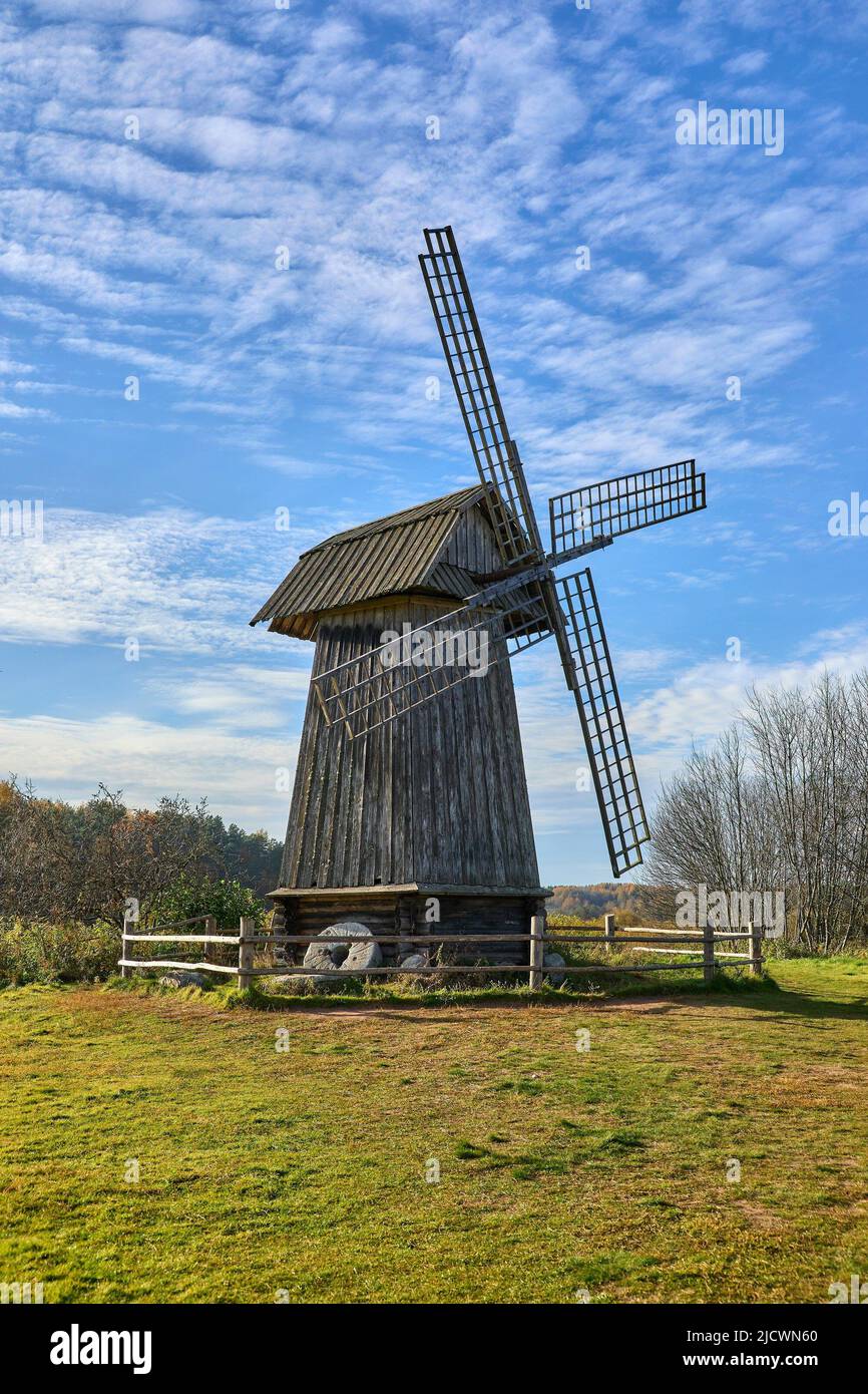 Awesome windmill standing in the field. High quality Stock Photo - Alamy