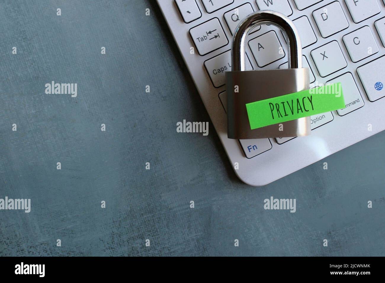 Padlock With Text Privacy On Computer Keyboard Data Protection Cyber Security Concept Stock