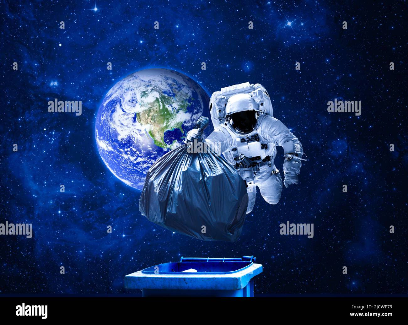 Space debris, pollution of the atmosphere. Debris in space and an ...