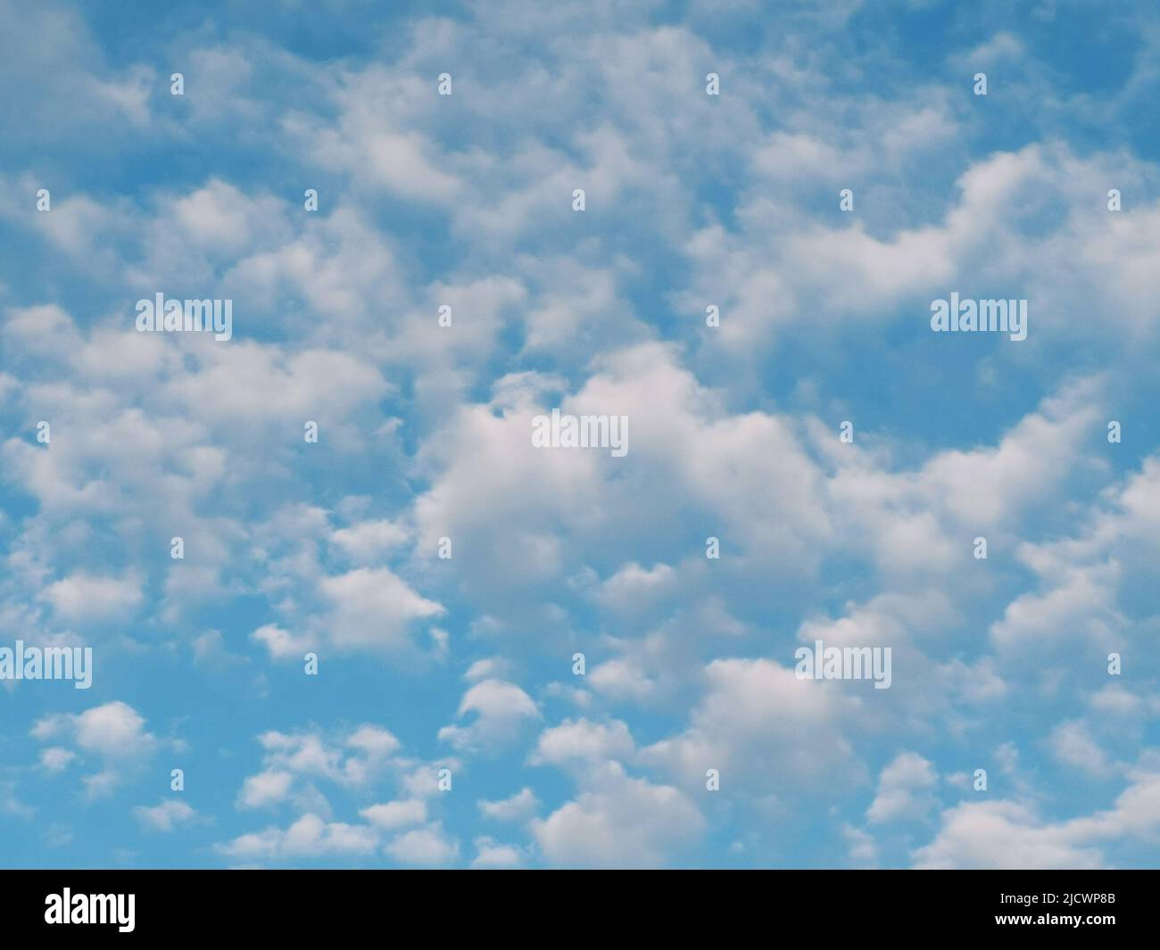 Full frame of pretty blue sky with pale white cloud formation Stock ...