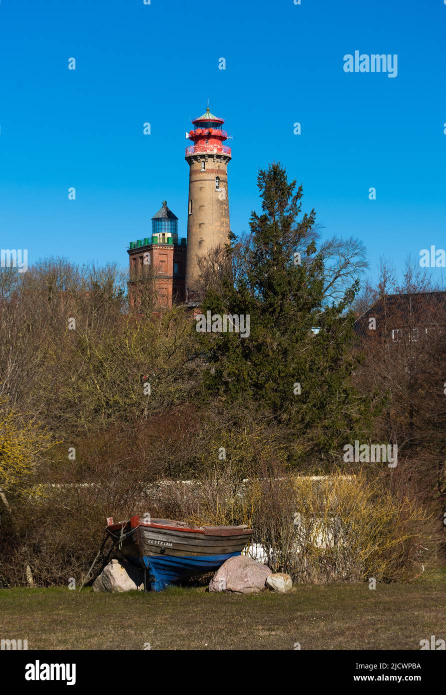 The lighthouses of Cape Arkona on Rügen Stock Photo - Alamy