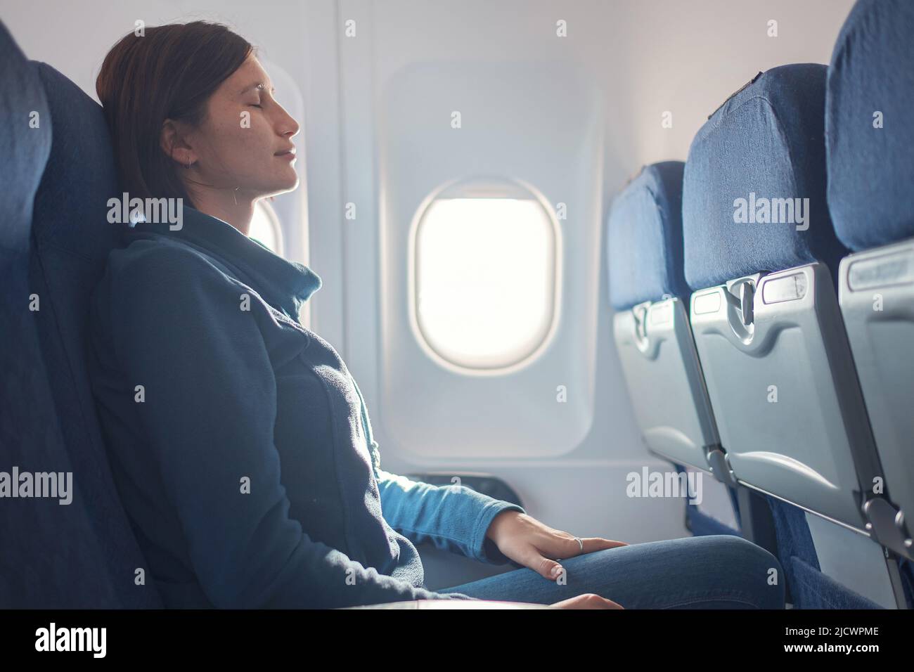 Afraid airplane passenger hi-res stock photography and images - Alamy