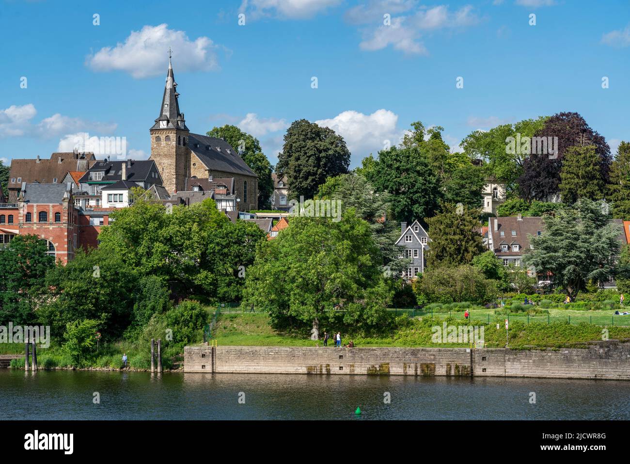 The old town of Essen-Kettwig, on the Ruhr River, Essen NRW, Germany ...