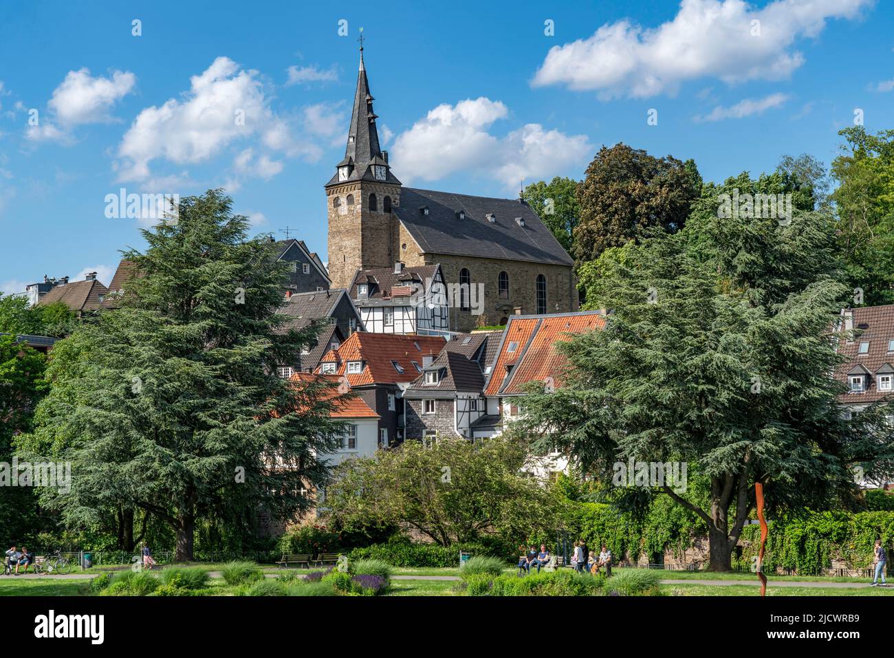 The old town of Essen-Kettwig, on the Ruhr River, Essen NRW, Germany ...