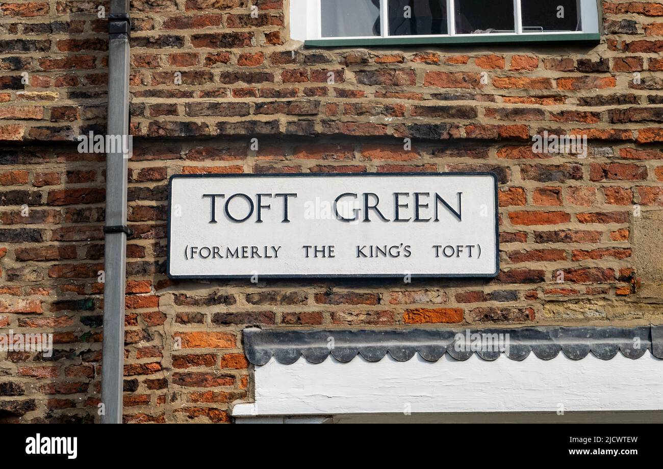 Toft Green (formerly The King's Toft in the City of York Stock Photo ...