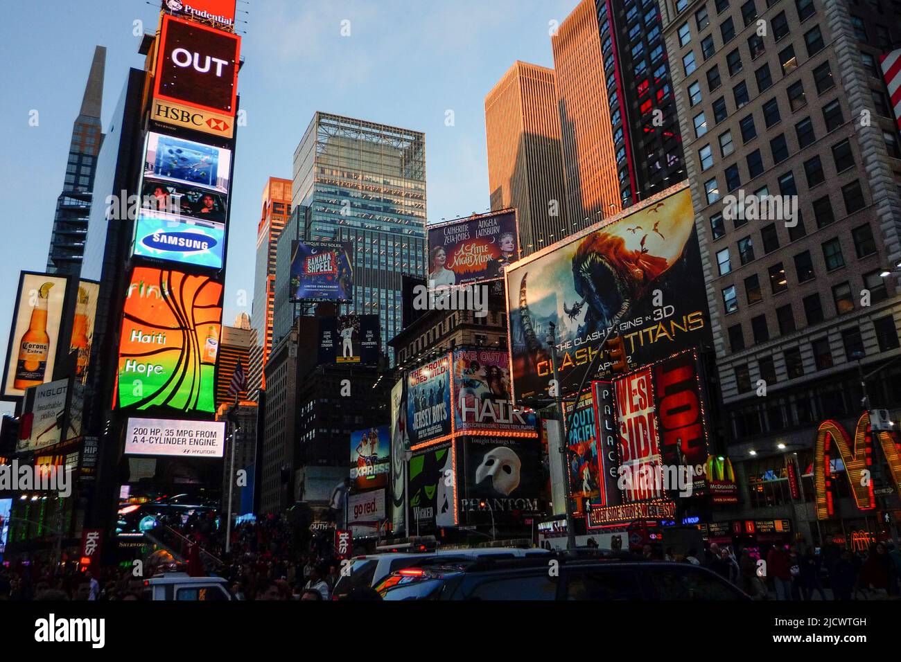 Times Square at night, Manhattan, New York City Stock Photo - Alamy