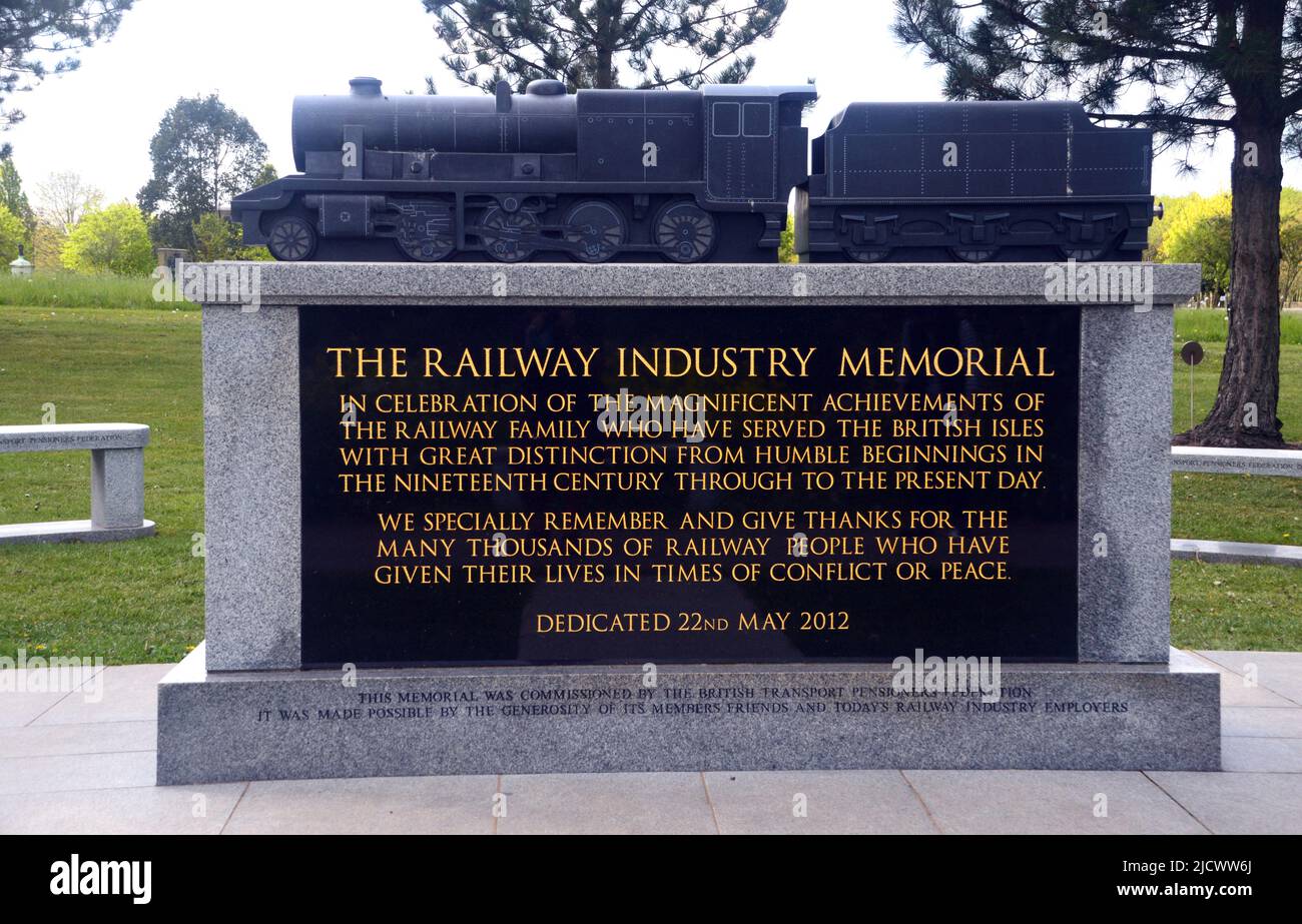 Model of a Steam Locomotive on a Granite Plinth in Honour of The Rail ...