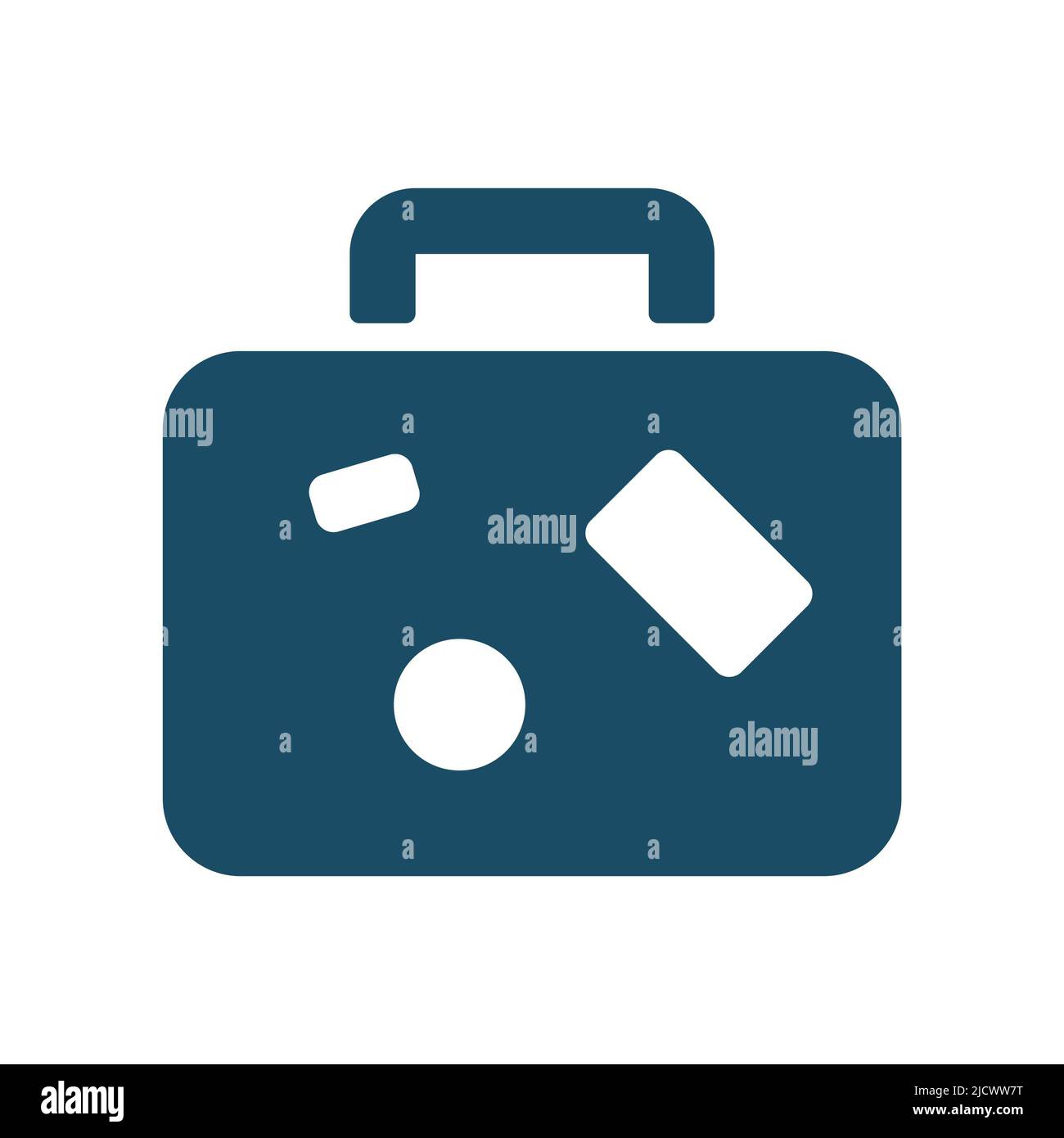 High quality dark blue flat luggage, baggage icon. Pictogram, icon set ...