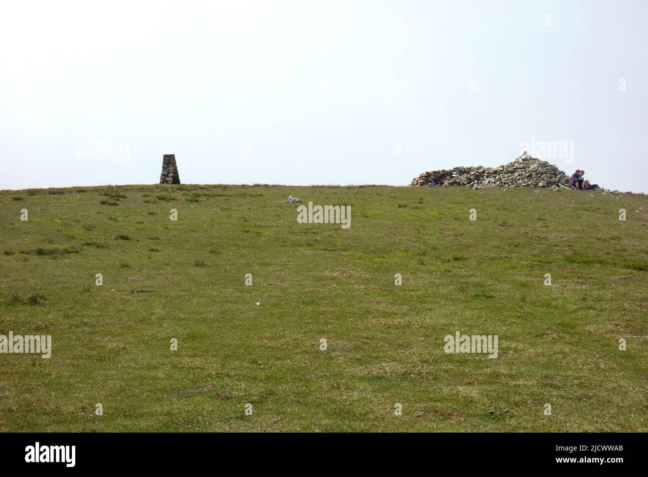 Trig Point by Pile of Stones (Cairn) on the Summit the Wainwright ...