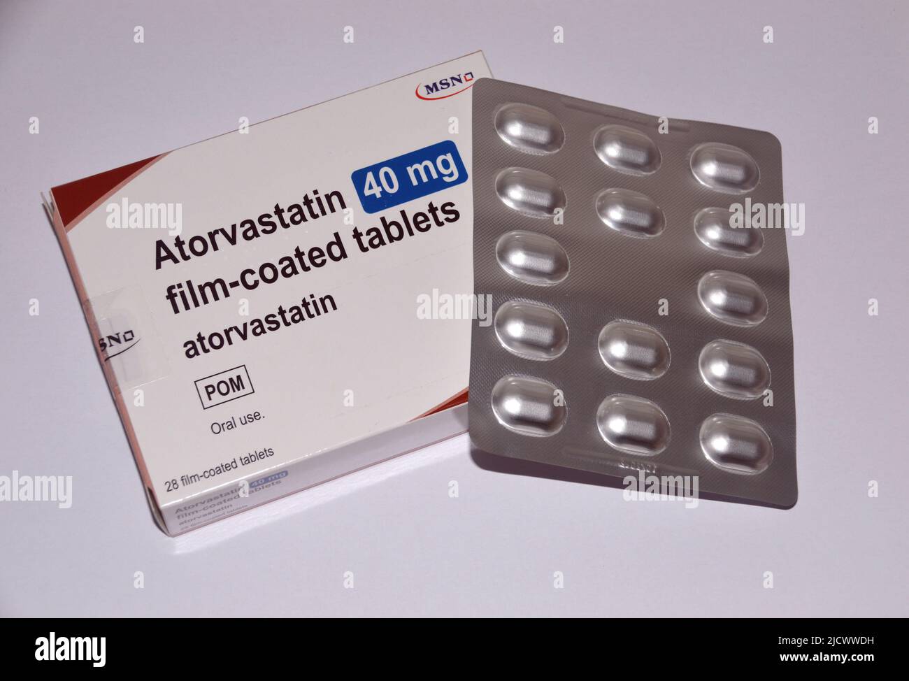 A Box of 28, 40mg Film Coated Atorvastatin (Lipitor) 'Statin' Tablets ...