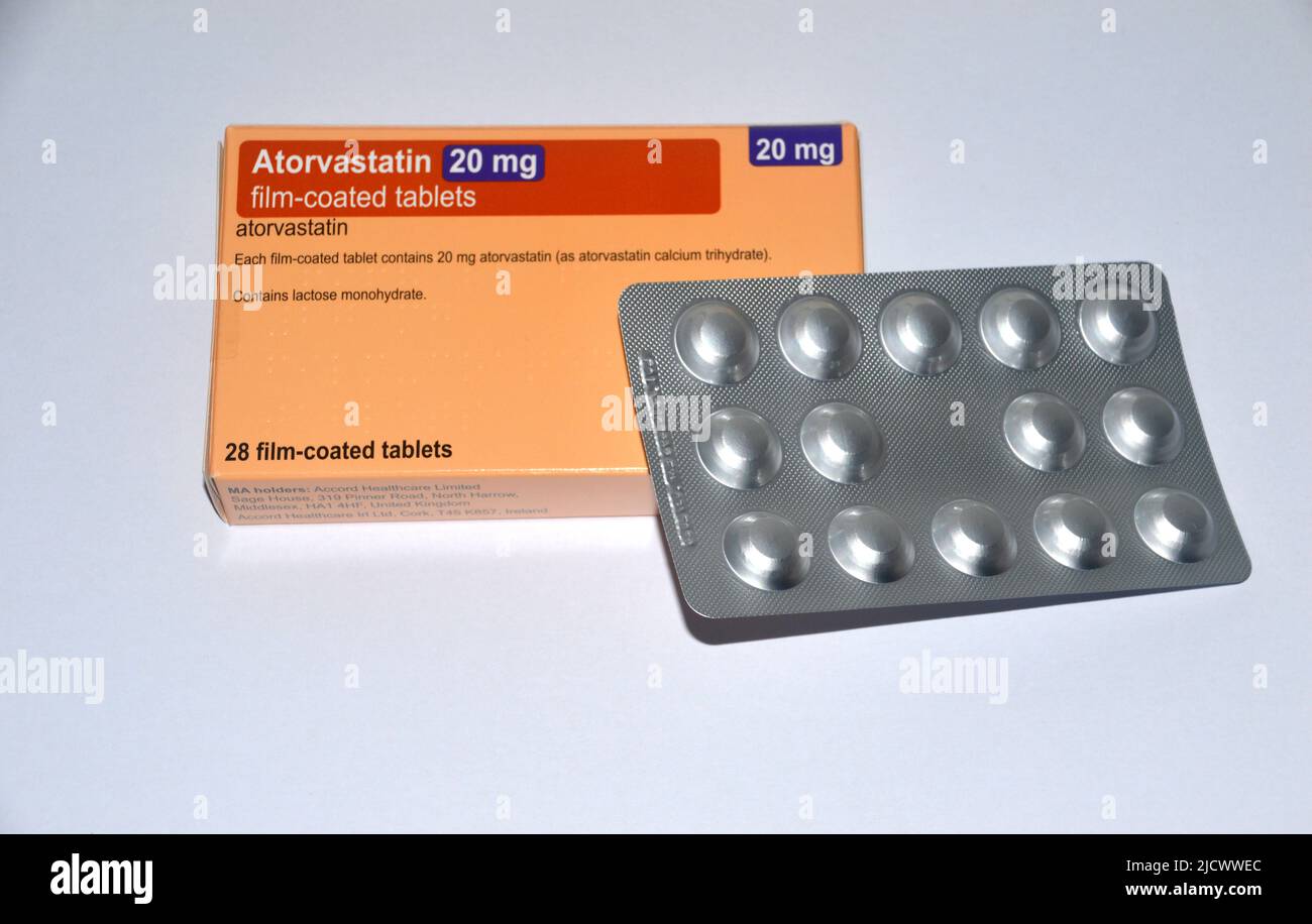 A Box of 28, 20mg Film Coated Atorvastatin (Lipitor) 'Statin' Tablets ...