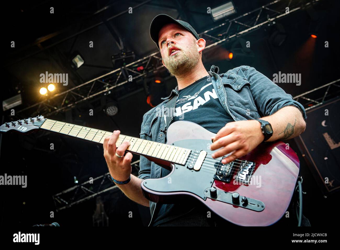 Copenhagen, Denmark. 15th June, 2022. The Danish metal band LLNN ...