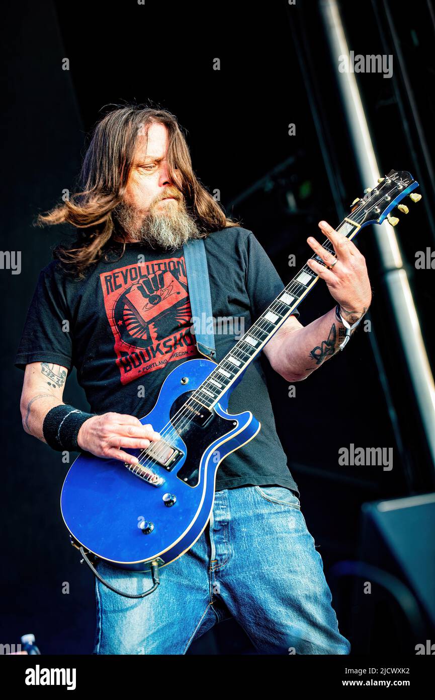Copenhagen, Denmark. 15th June, 2022. The American heavy metal band Red Fang performs a live ...