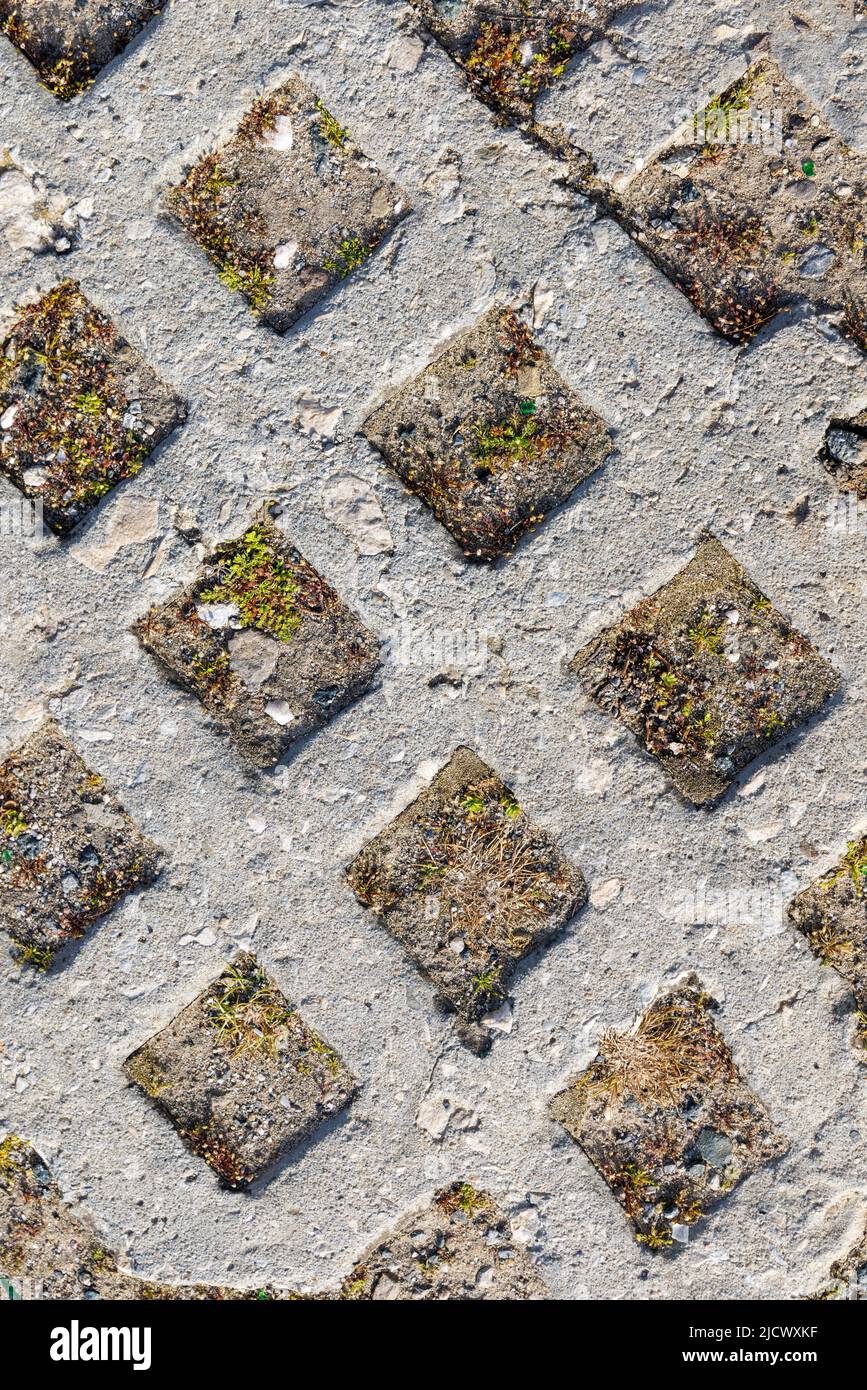 Background from the path from the old stone tiles in the shape of a ...