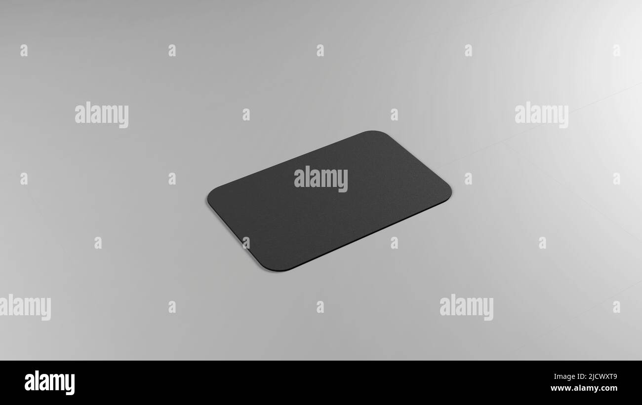 3d illustration of a black business card mockup Stock Photo - Alamy
