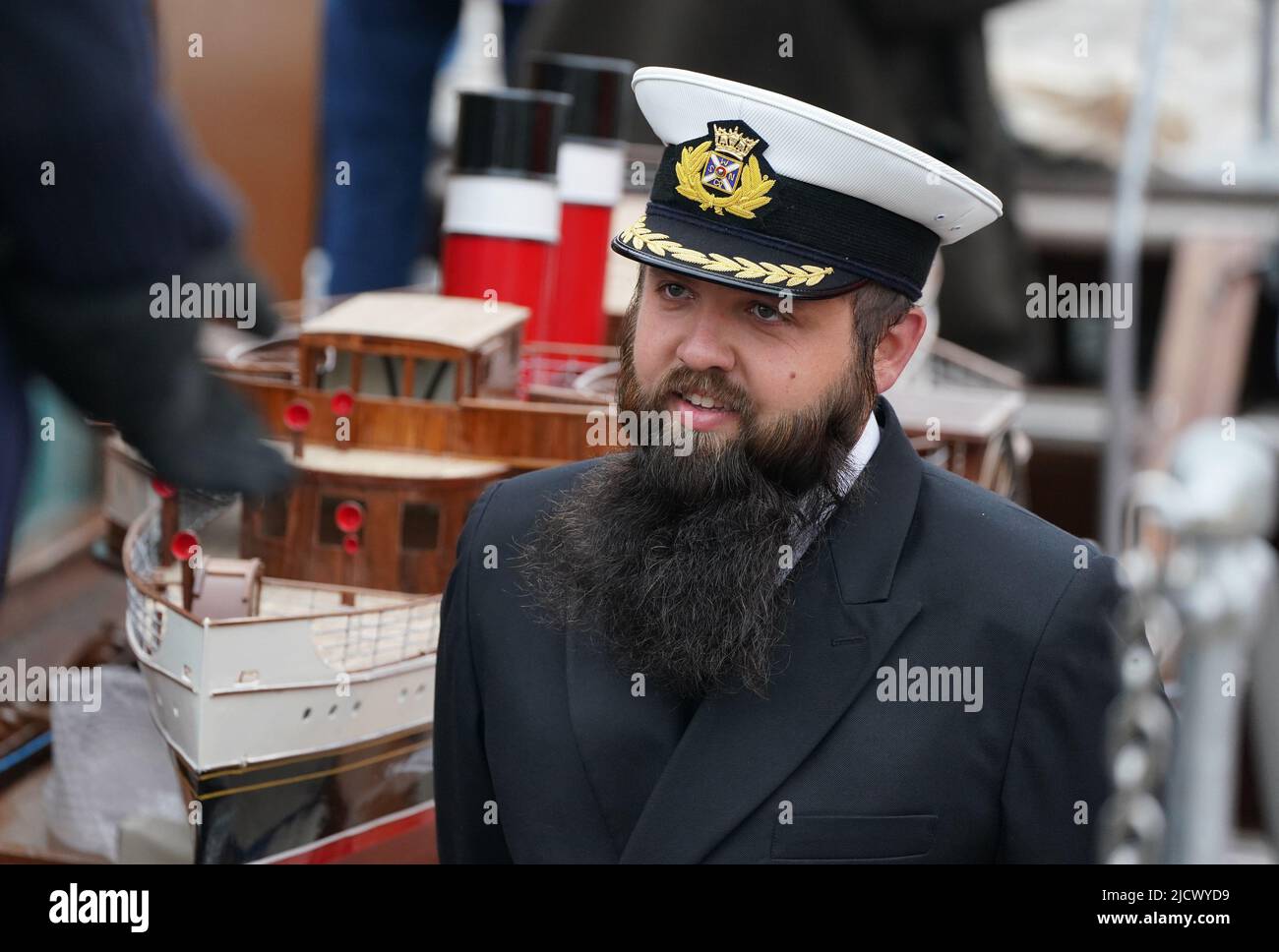 Captain Dominic McCall onboard the Waverley Paddle Steamer before it ...