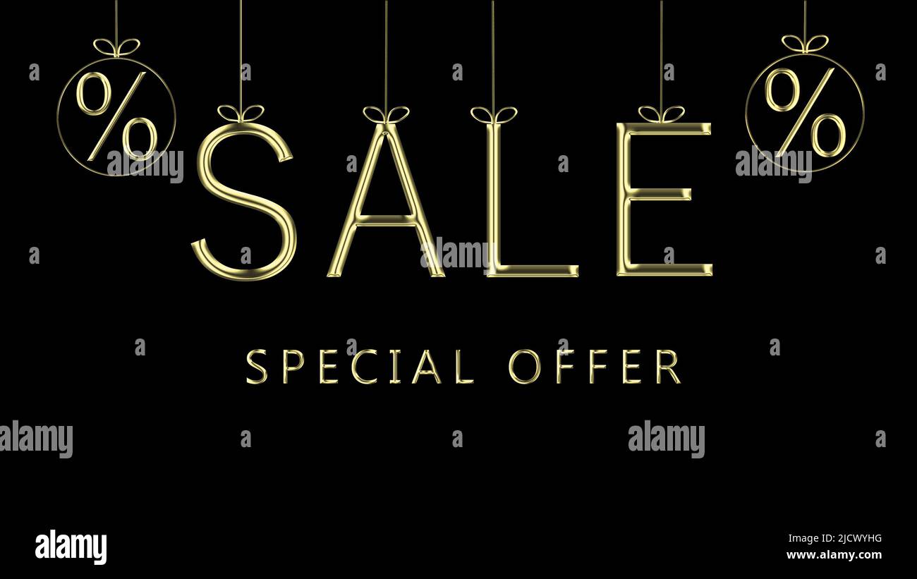 Sale Special Offer. Sale and marketing text and percent symbols with ...
