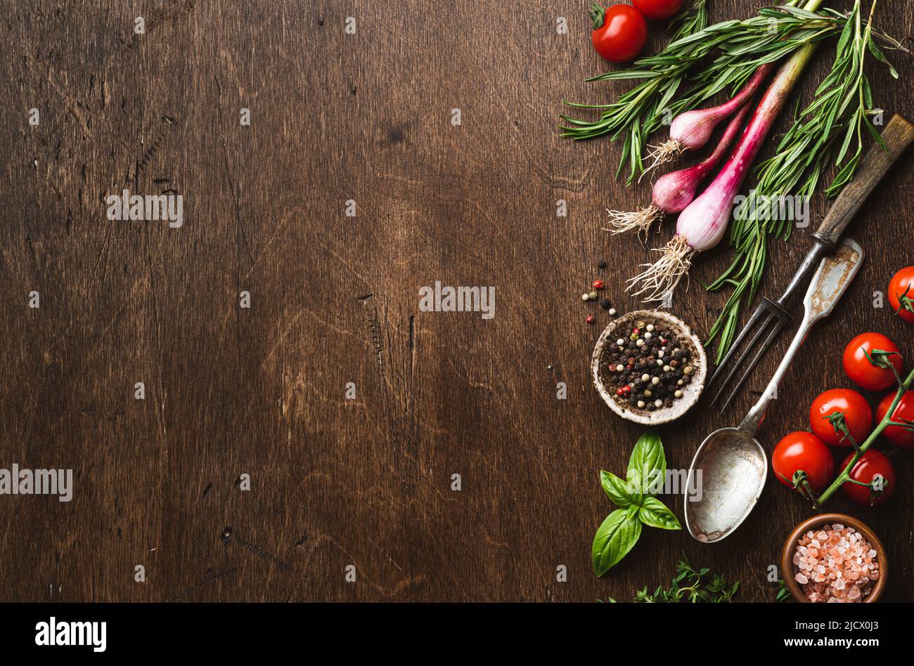Food background, Italian cuisine ingredients Stock Photo - Alamy