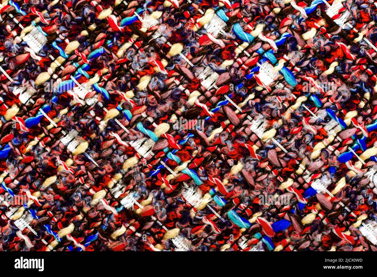 Texture of fabric from multi-colored threads for knitting. Fabric for ...