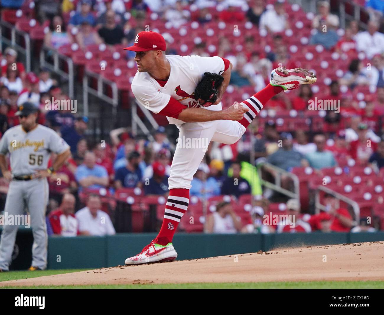 St. Louis Cardinals starting pitcher Jack Flaherty delivers a pitch to ...