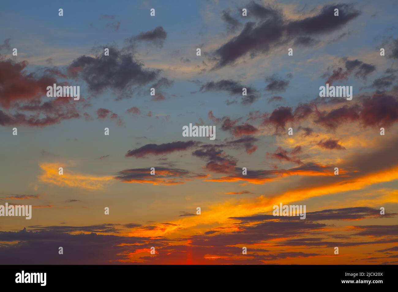 Nightfall sky . Evening clouds with twilight Stock Photo - Alamy