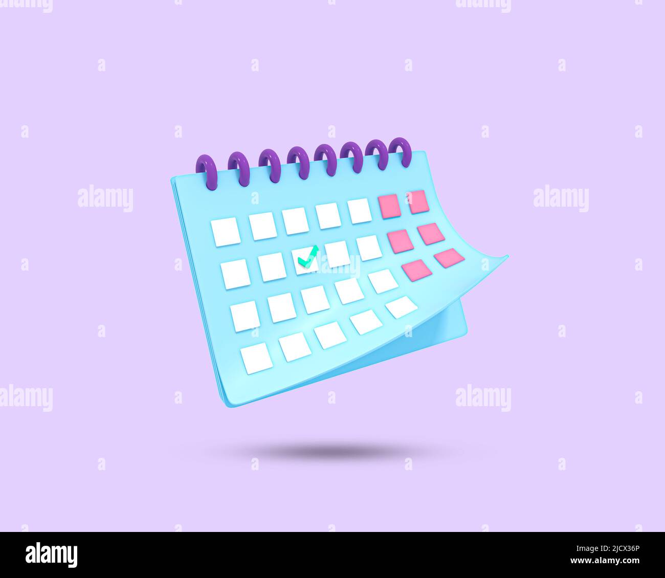 Calendar 3D icon. Monthly calendar and schedule plan tent 3D symbol ...