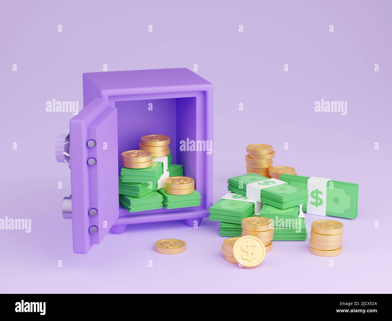 Safety deposit box filled with coins hi-res stock photography and ...