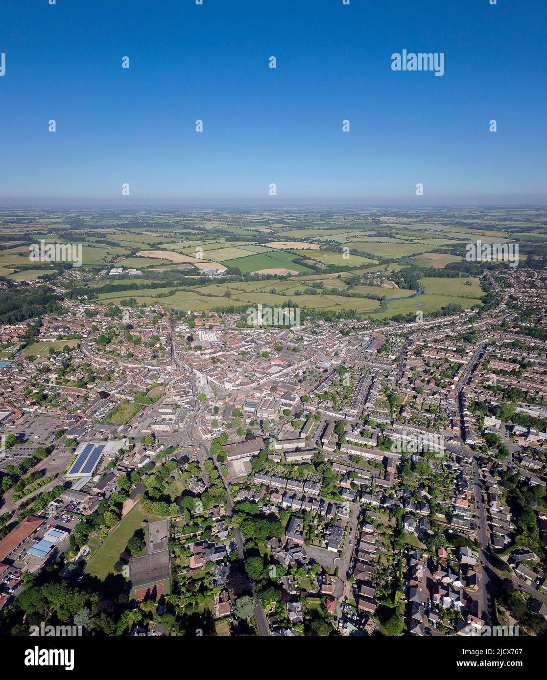 Sudbury, Suffolk, England, Aerial Panorama Stock Photo - Alamy
