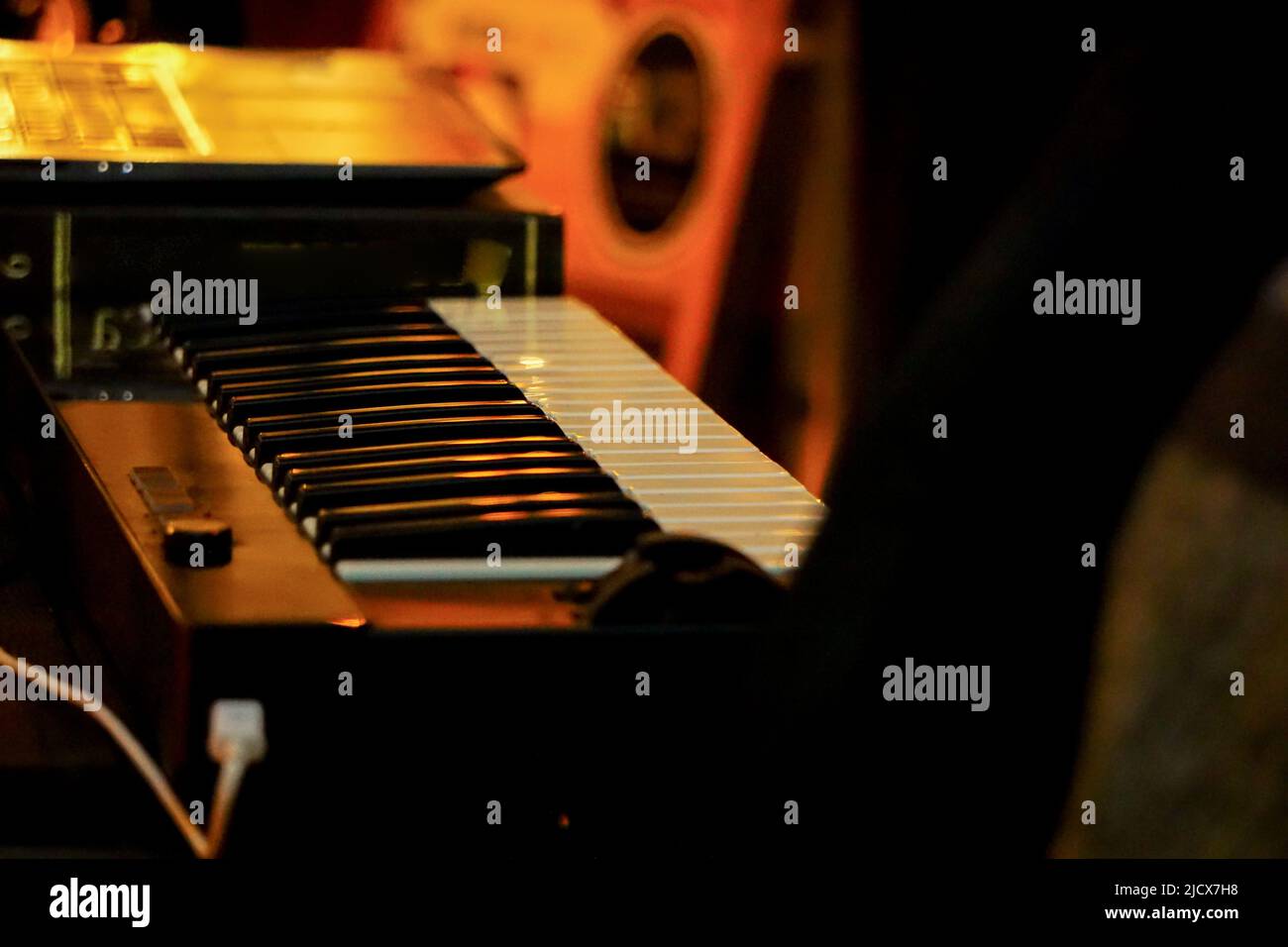 Keyboard organ close up view Stock Photo - Alamy