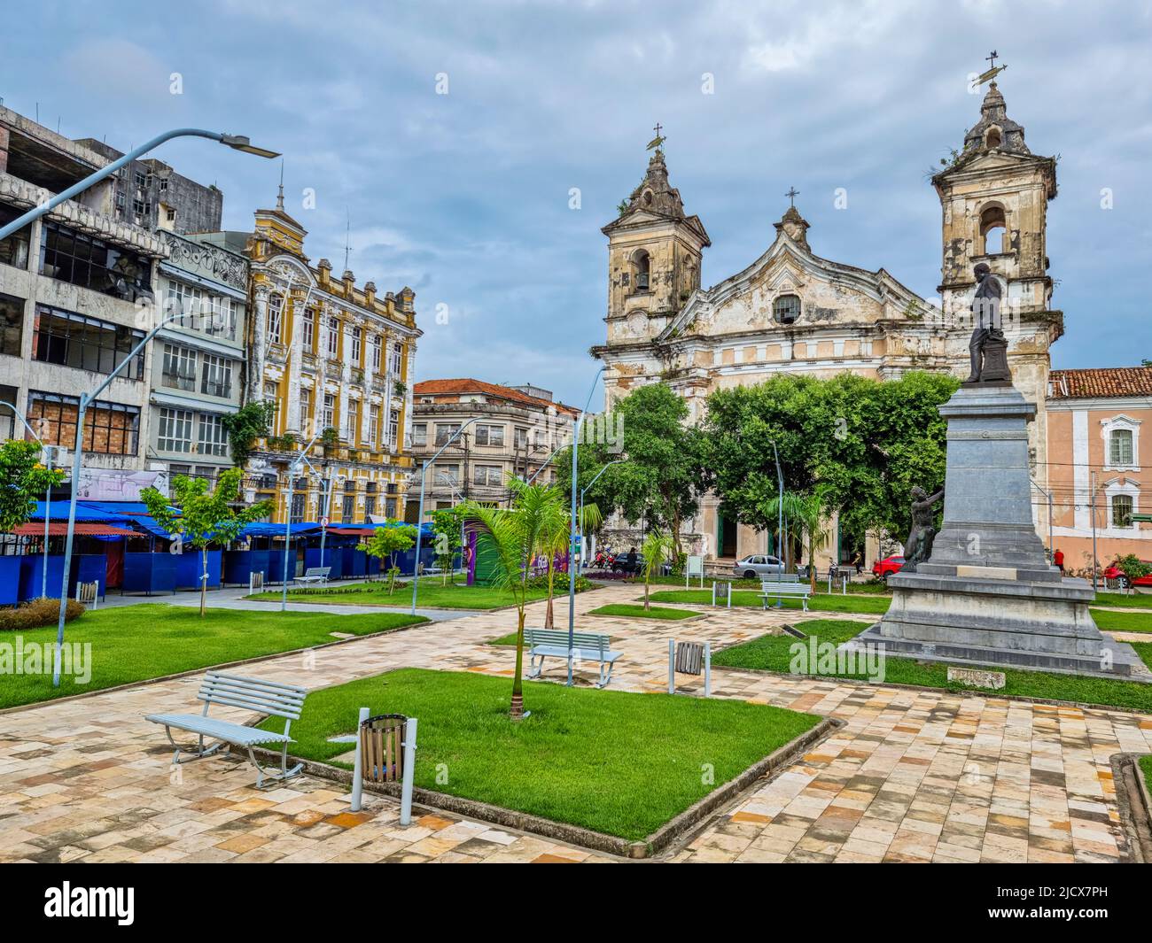 Our Senhora das Merces Church, on Merces Square, Belem, Brazil, South ...
