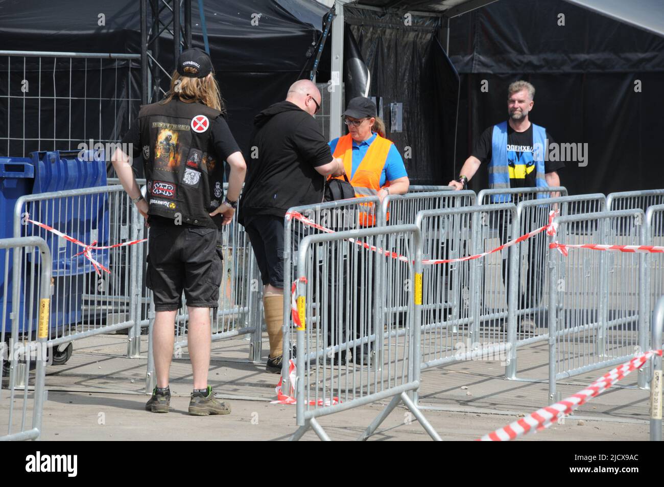 Copenhagen /Denmark/16 June 2022 / Visitors at Copenhell music festival in danish capital ...