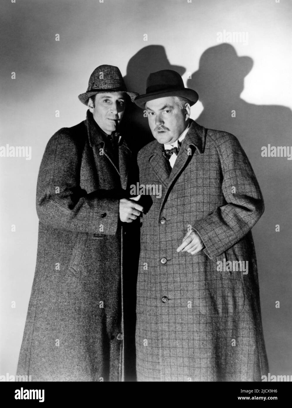 BASIL RATHBONE and NIGEL BRUCE in TERROR BY NIGHT (1946), directed by ...
